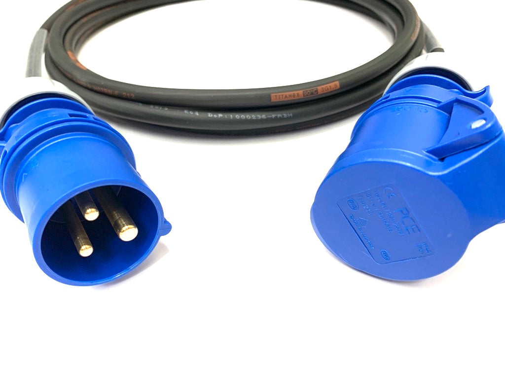16A 230V IP44 Heavy Duty Extension Lead with H07RN-F Rubber Cable ...