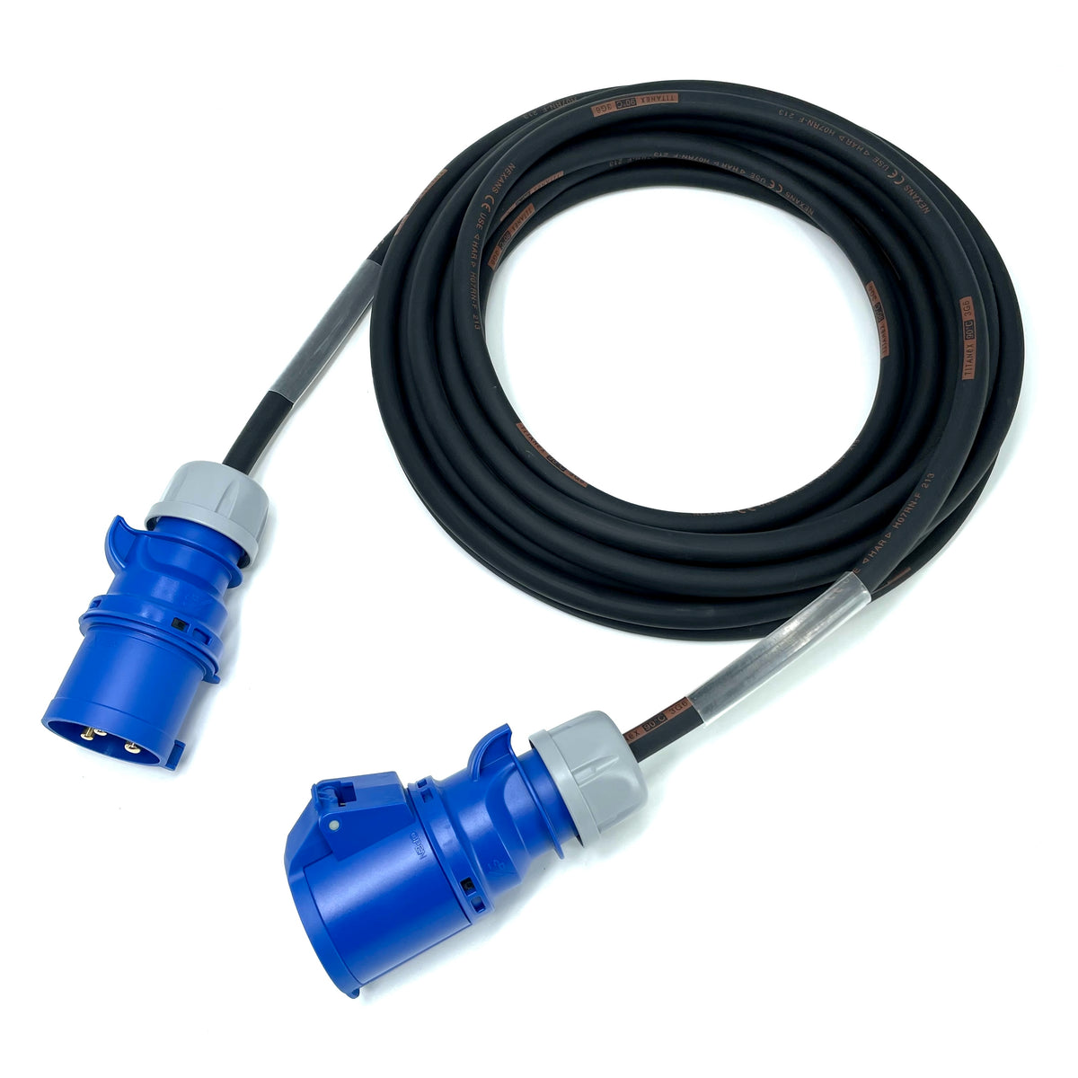 32A 3 Pin 230V Heavy Duty 6mm² H07RN-F Rubber Cable CEE Extension Lead ...