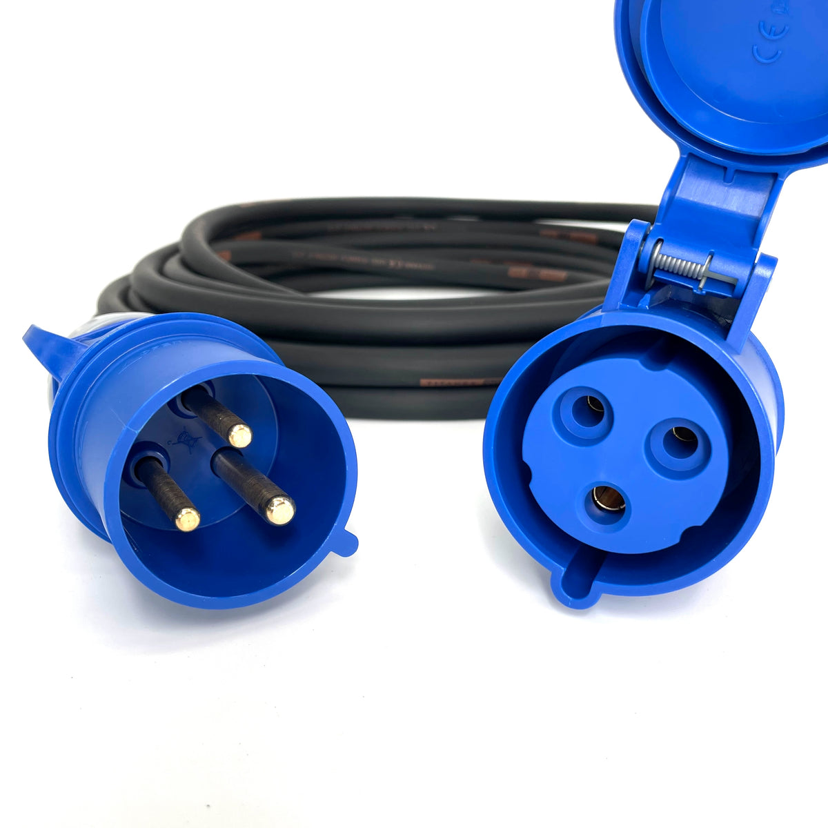 32A 3 Pin 230V Heavy Duty 6mm² H07RN-F Rubber Cable CEE Extension Lead ...