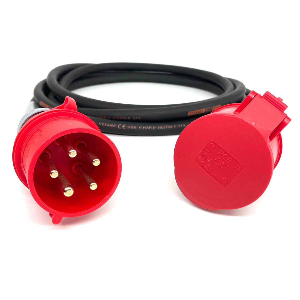 32 Amp 5 Pin 400V 3 Phase Heavy Duty Extension Lead with 4mm² H07RN-F ...