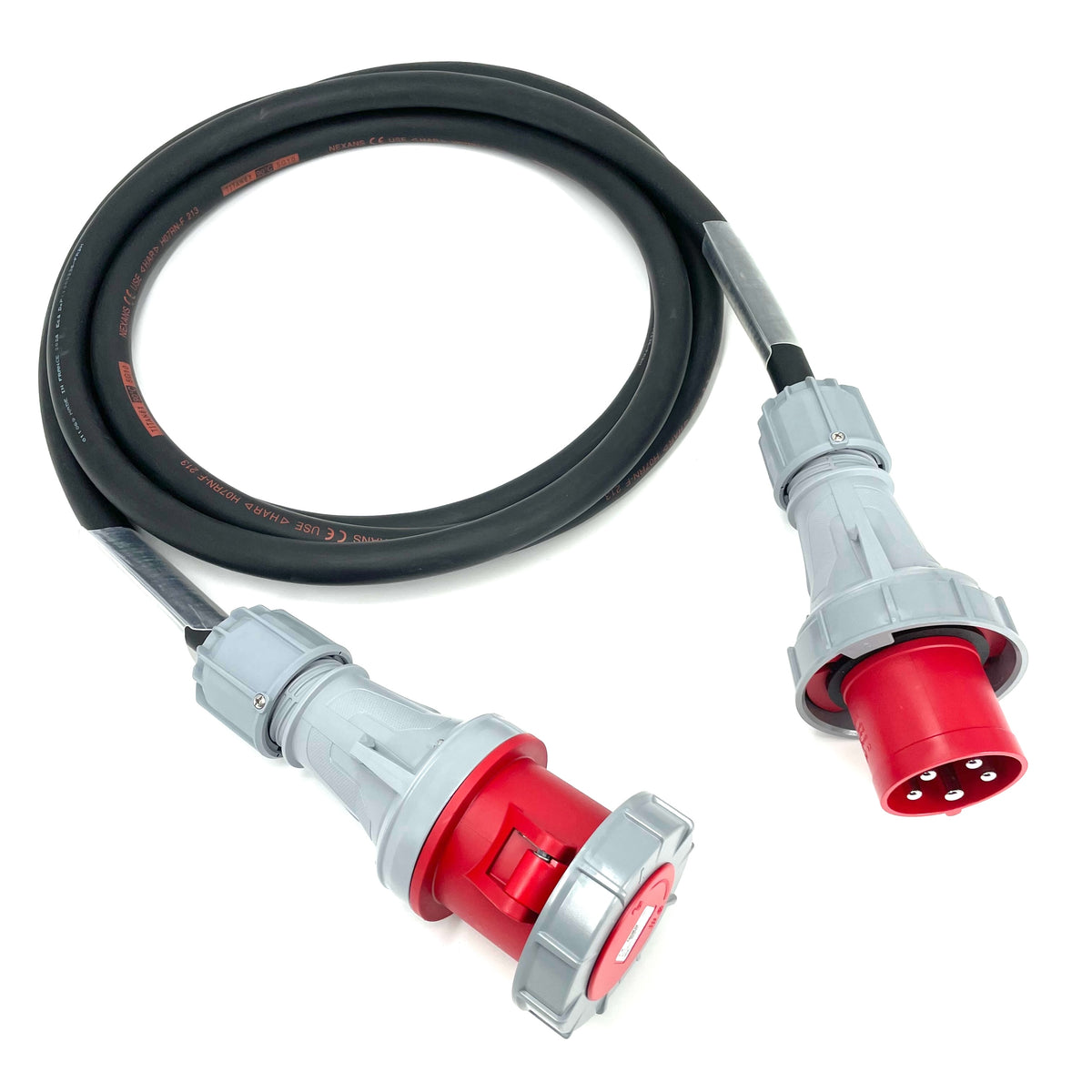 63A 5 Pin 3 Phase 400V Extension Lead with H07RN-F Heavy Duty Rubber ...