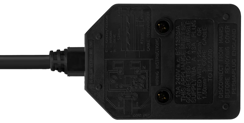 Masterplug 13 Amp 1 Gang Black Heavy Duty Mains Extension Lead - PVC C ...