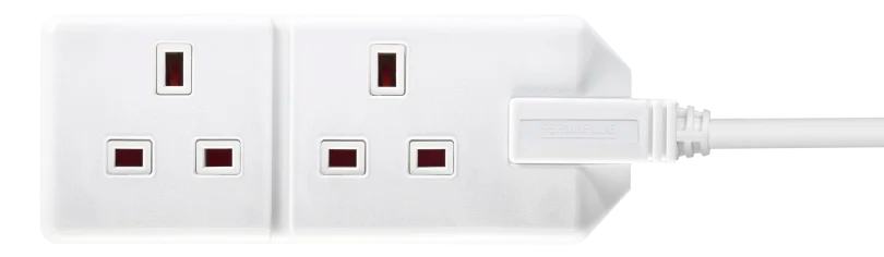 Masterplug 13 Amp 2 Gang White Heavy Duty Mains Extension Lead - PVC C ...