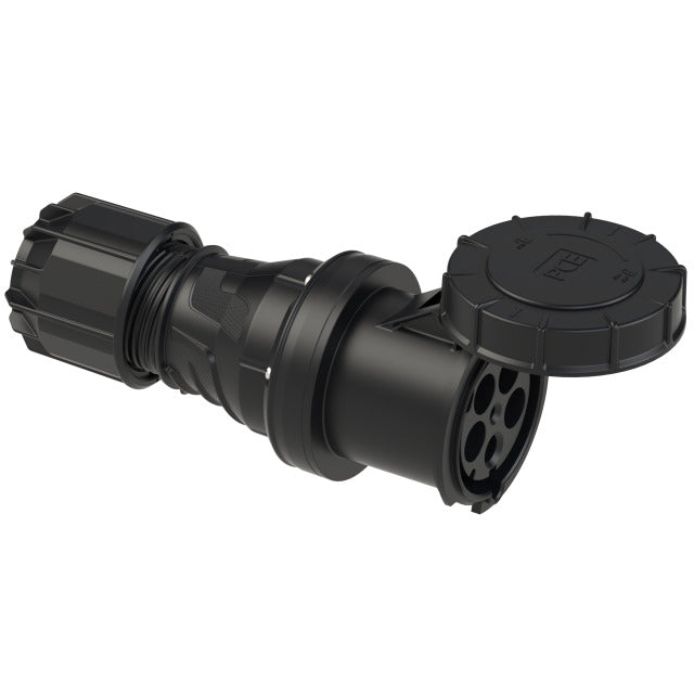 PCE 125A 400V 5 Pin 3P+N+E IP67 Socket - Midnight Black (2455-6xs ...