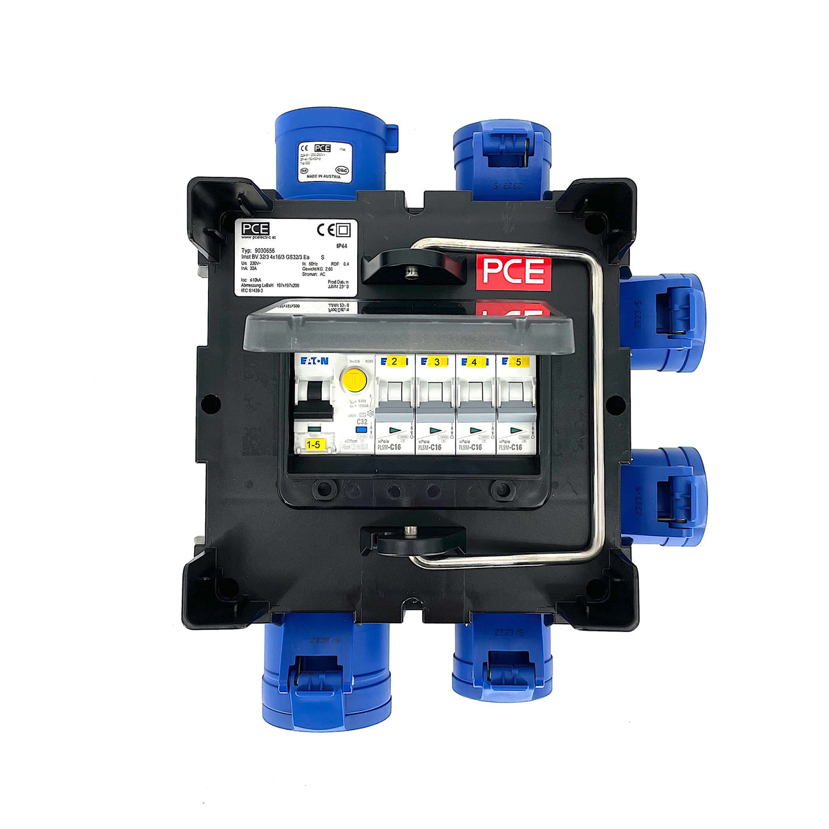 PCE IMST Power Distribution Box 32A 3 Pin 230V Single Phase with RCBO ...