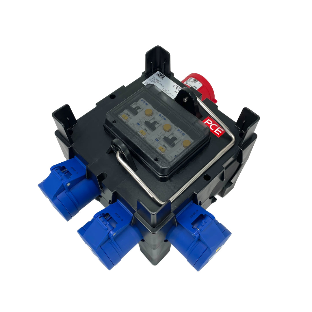 PCE IMST Power Distribution Box 32A 5 Pin 400V 3 Phase with RCBO ...