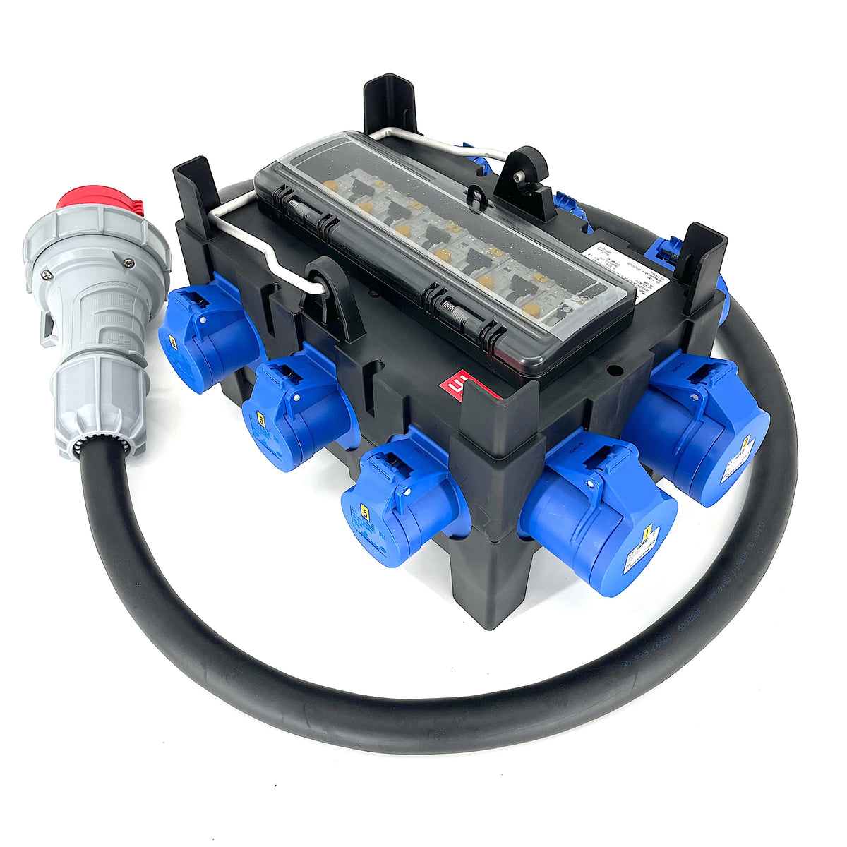 PCE ISCHL Power Distribution Box 63A 5 Pin 400V 3 Phase with RCBO ...