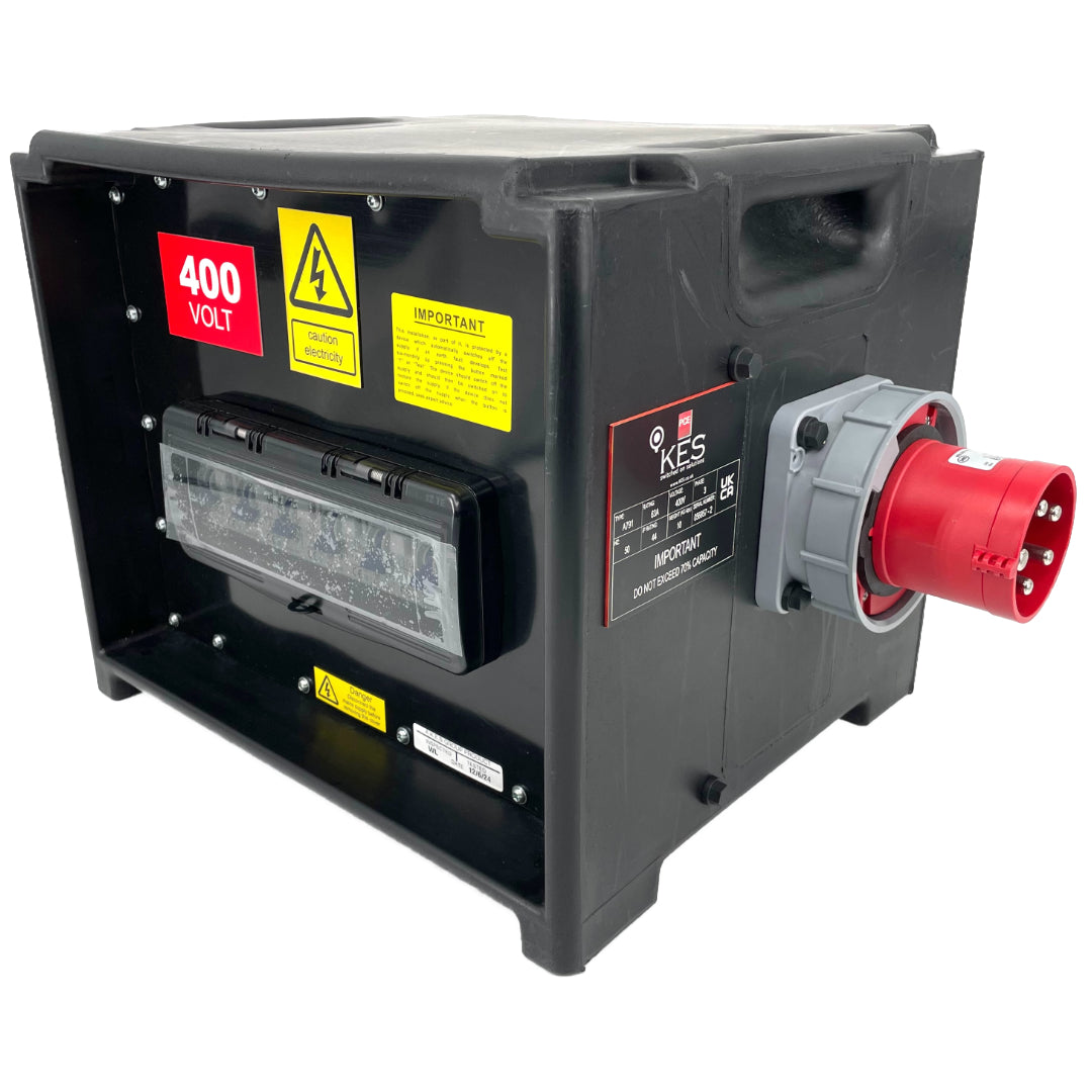 PCE MERZ 63A 415V Distribution Box 6x32A 240V Out RCBOs (A791 ...