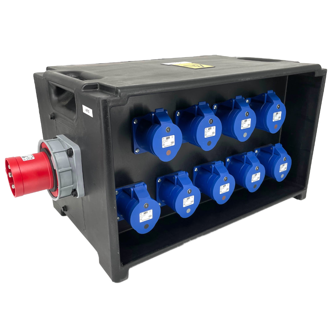 PCE MERZ 63A 415V Distribution Box 9x32A 240V Out RCBOs (A792 ...