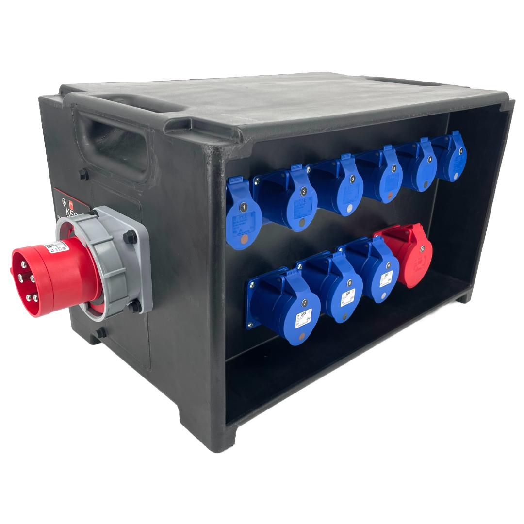 PCE MERZ Distribution Box 63A 400V - RCBOs (A797) – Cinemattag LX