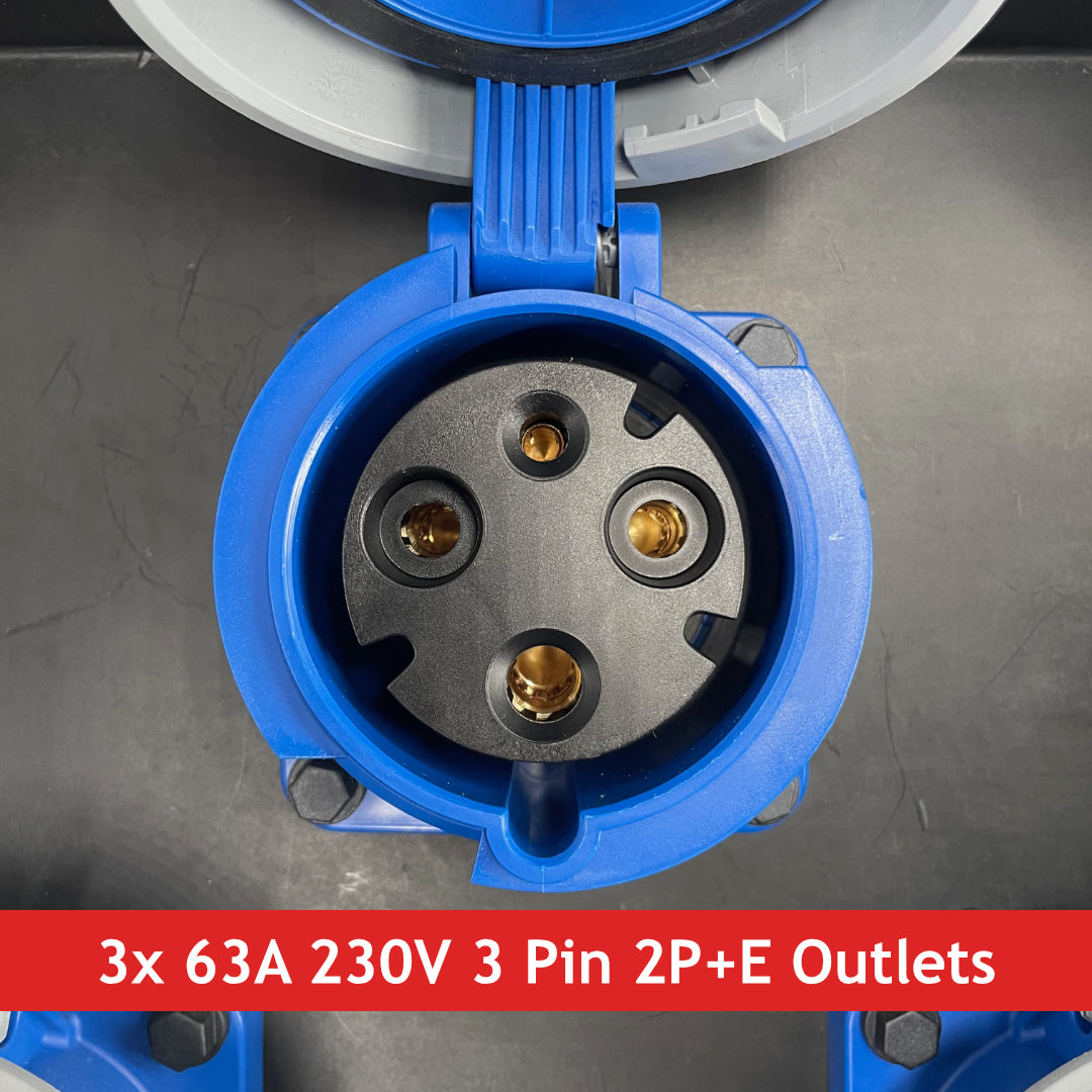 PCE MERZ A803 Power Distribution Box 63A 5 Pin 400V 3 Phase MCB ...