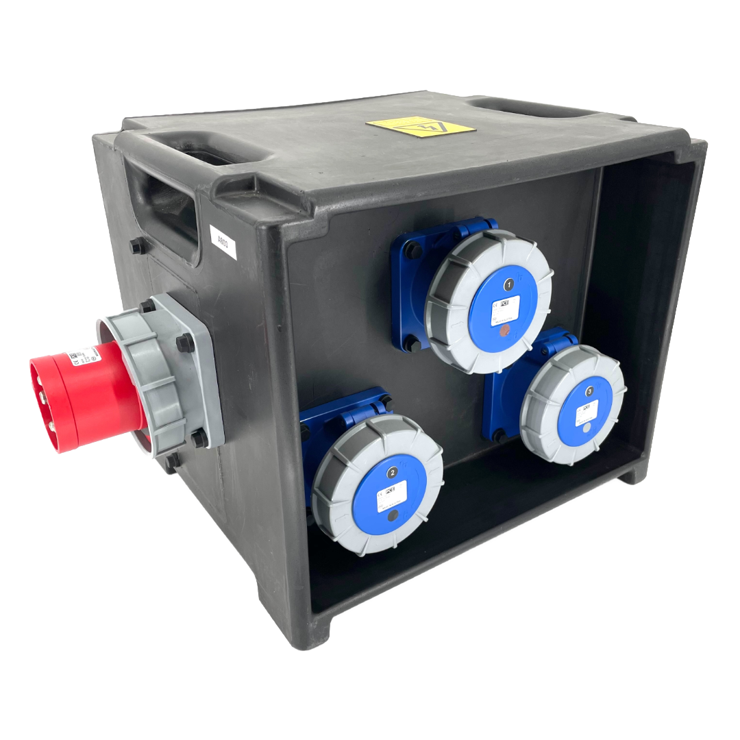 PCE MERZ Power Distribution Box 63A 5 Pin 400V 3 Phase with MCB ...