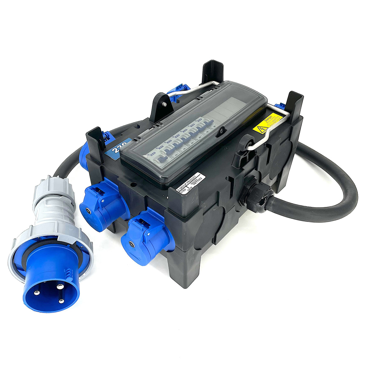 PCE ISCHL Power Distribution Box 63A 3 Pin 240V Single Phase with RCD ...