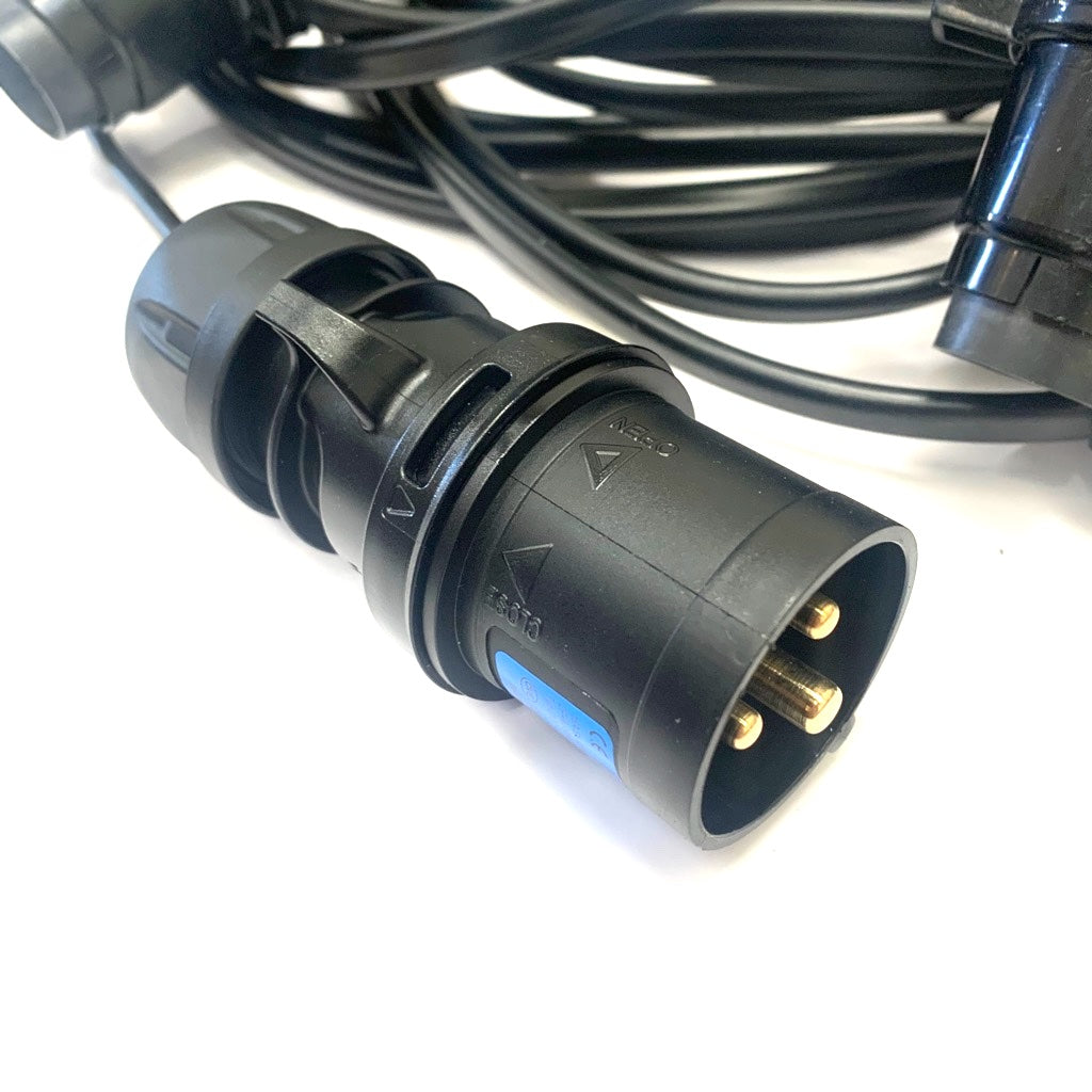 ProLX Heavy Duty IP55 Connectable Festoon Lighting with Black Rubber ...