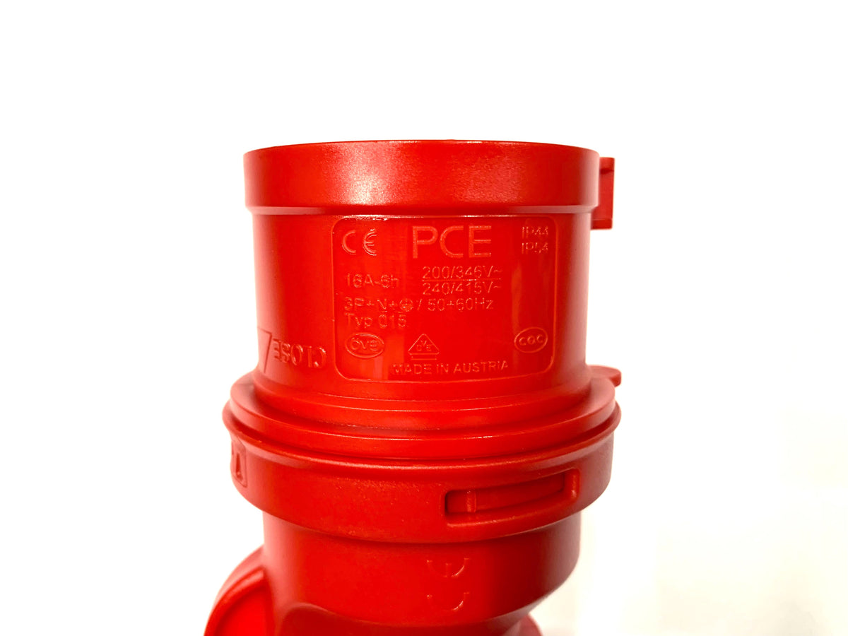 16A Plug to 32A Socket 400V 5 Pin 3 Phase Adaptor with H07RN-F Rubber ...