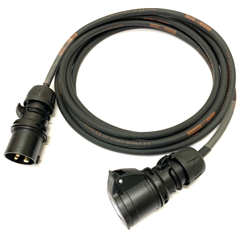 16A 230V IP44 Heavy Duty Extension Lead with H07RN-F Rubber Cable Event ...