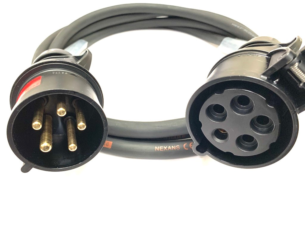 32 Amp 5 Pin 400V 3 Phase Heavy Duty Extension Lead with 6mm² H07RN-F ...