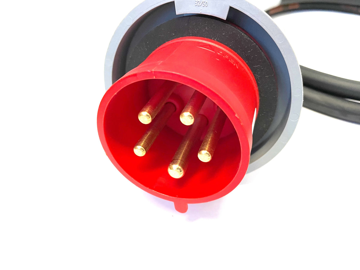 32A 5 Pin 400V 3 Phase Plug to 32A 3 Pin 230V 1 Phase Socket Adaptor ...