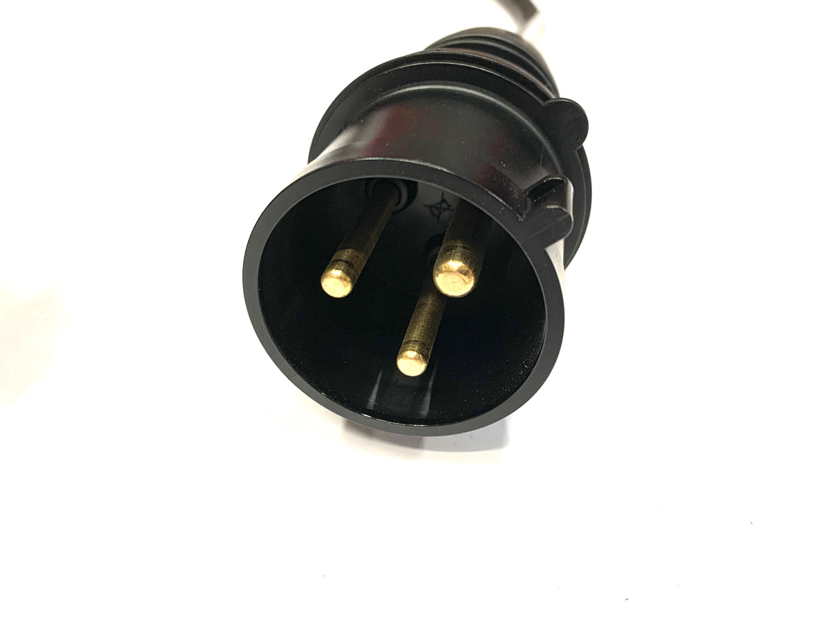 32A 230V 3 Pin Soft Y Splitter Adaptor Lead with Heavy Duty Rubber ...