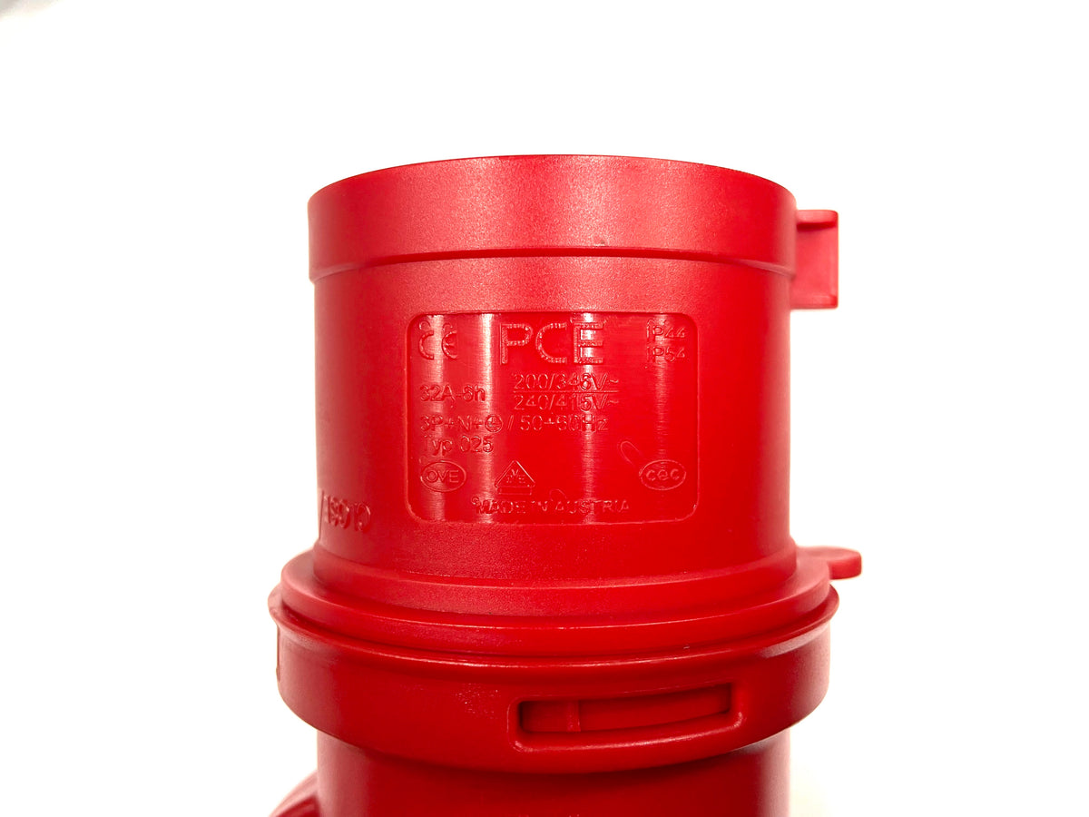 32A 415V 5 Pin 3 Phase to 32A 240V 3 Pin 1 Phase Soft Y Splitter ...