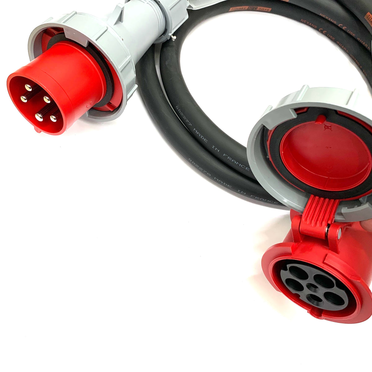 63A 5 Pin 3 Phase 400V Extension Lead with H07RN-F Heavy Duty Rubber ...