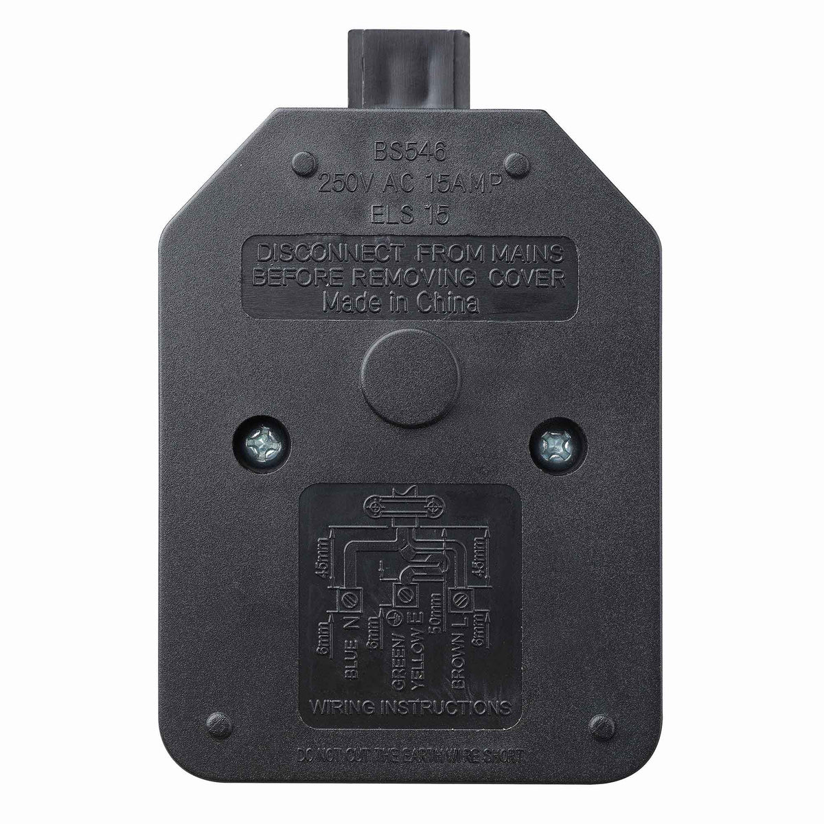 Masterplug Permaplug Heavy Duty 15A 1 Gang Trailing Socket - Black (EL ...